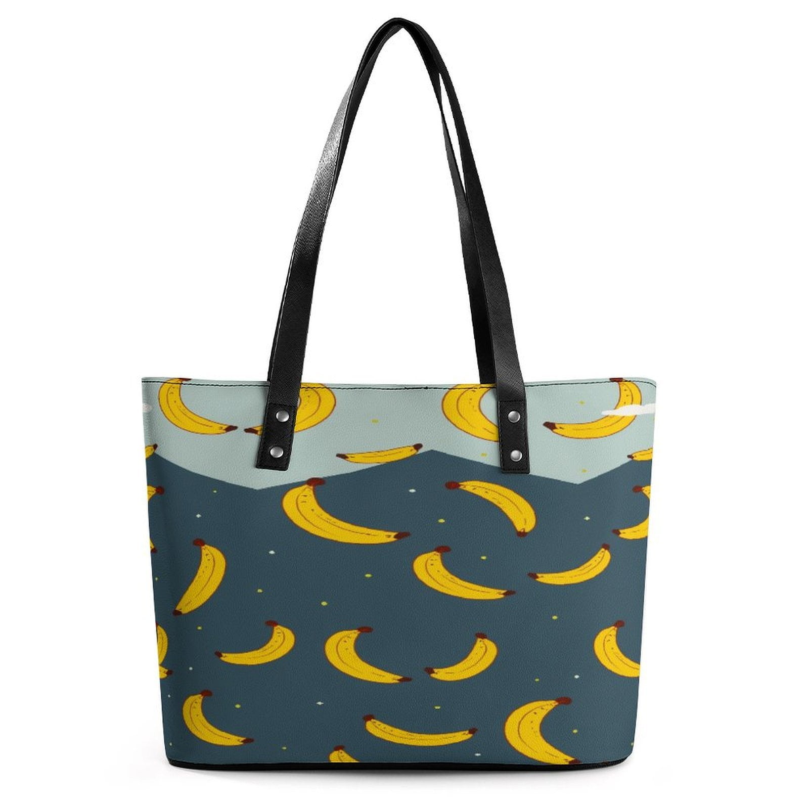 Banana Pattern Background Handbag Women'S Shoulder Bag Large Capacity ...