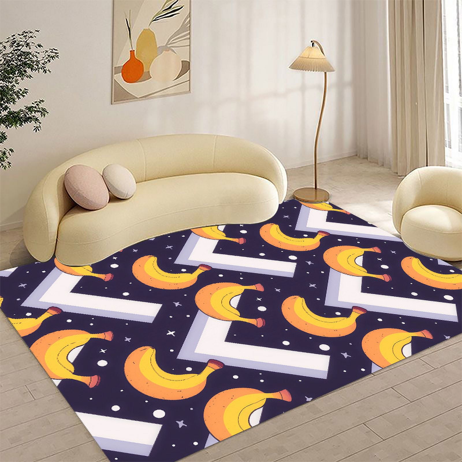 Banana Pattern Carpets for Living Room Home Sofa Large Area ration Rug ...