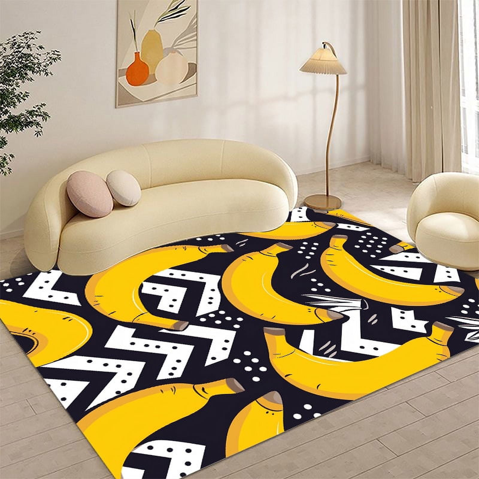 Banana Pattern Carpets for Living Room Home Sofa Large Area ration Rug ...