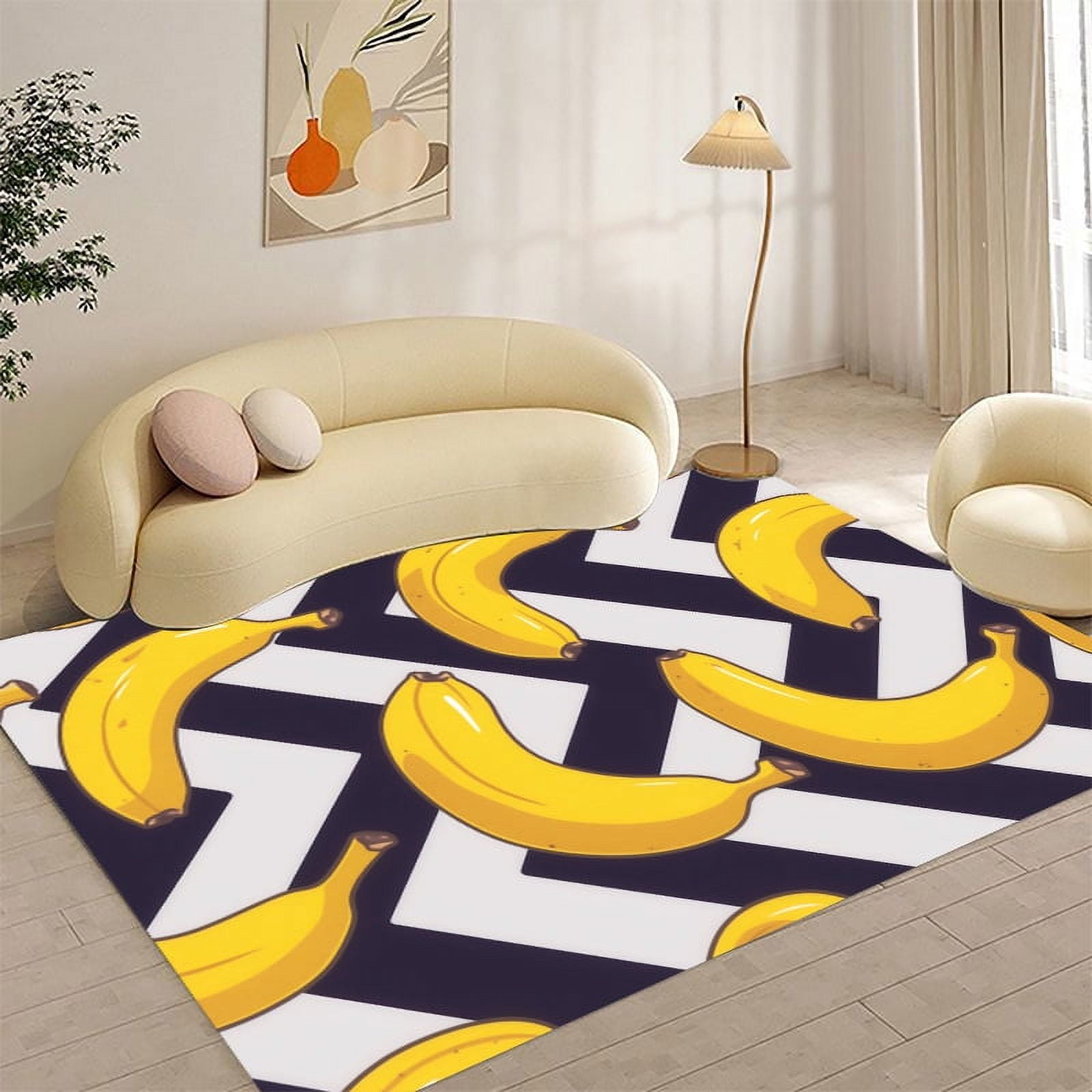 Banana Pattern Carpets for Living Room Home Sofa Large Area ration Rug ...