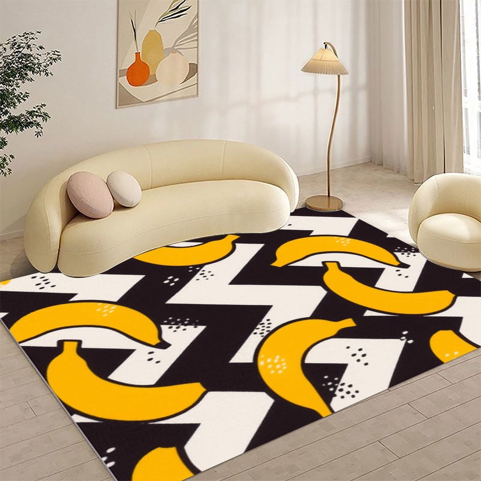 Banana Pattern Carpets for Living Room Home Sofa Large Area ration Rug ...