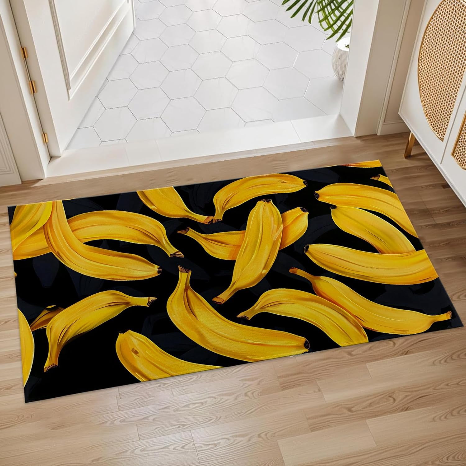 Banana Pattern Indoor Door Mat, Floor Area Rug For Entryway, Living ...