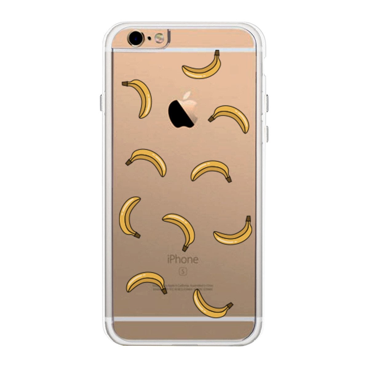 Banana Pattern iPhone 6 6S Phone Case Cute Clear Phonecase - Walmart.com
