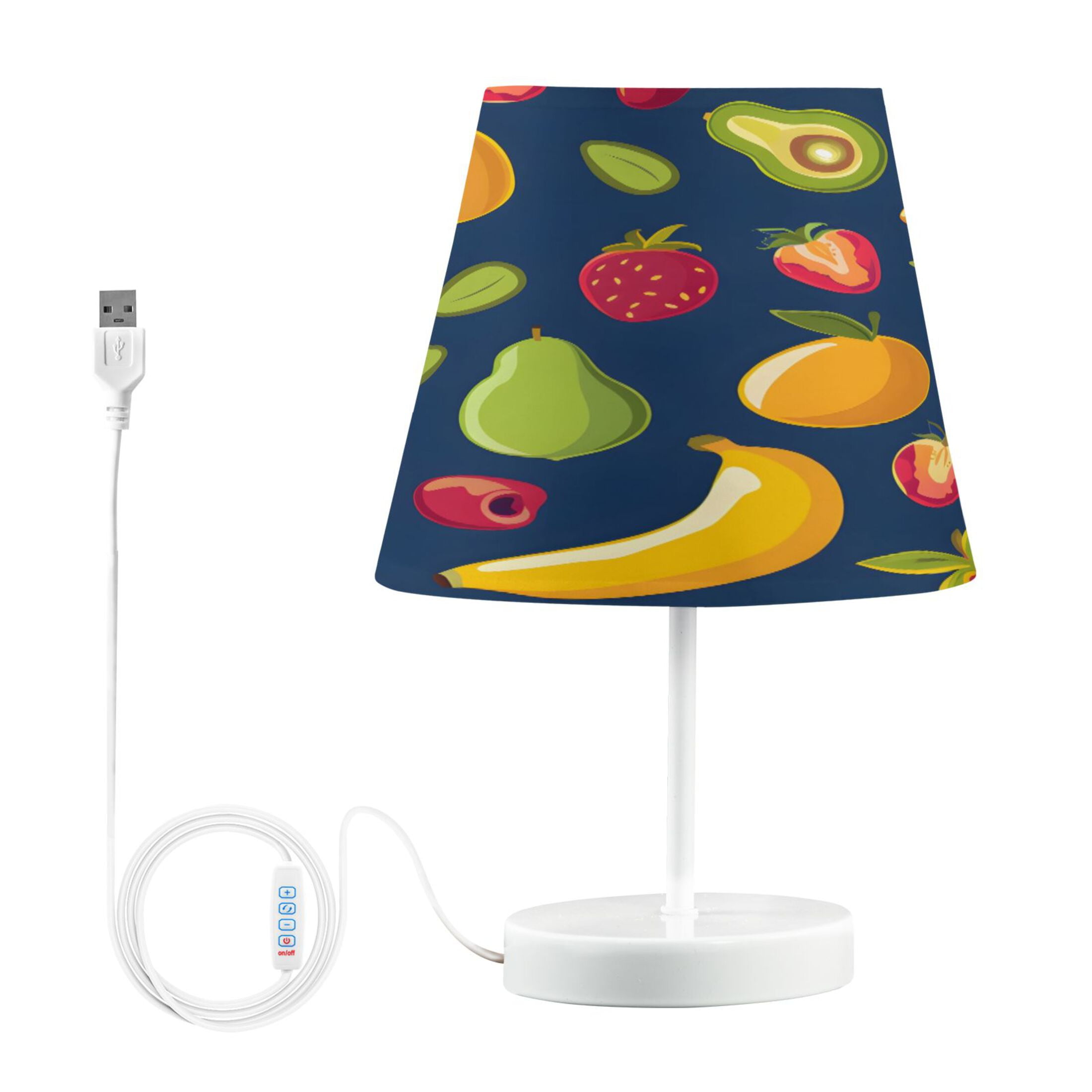 Banana Pear Strawberry Grapes Desk Lamp LED Table Nightstand Lamps with ...