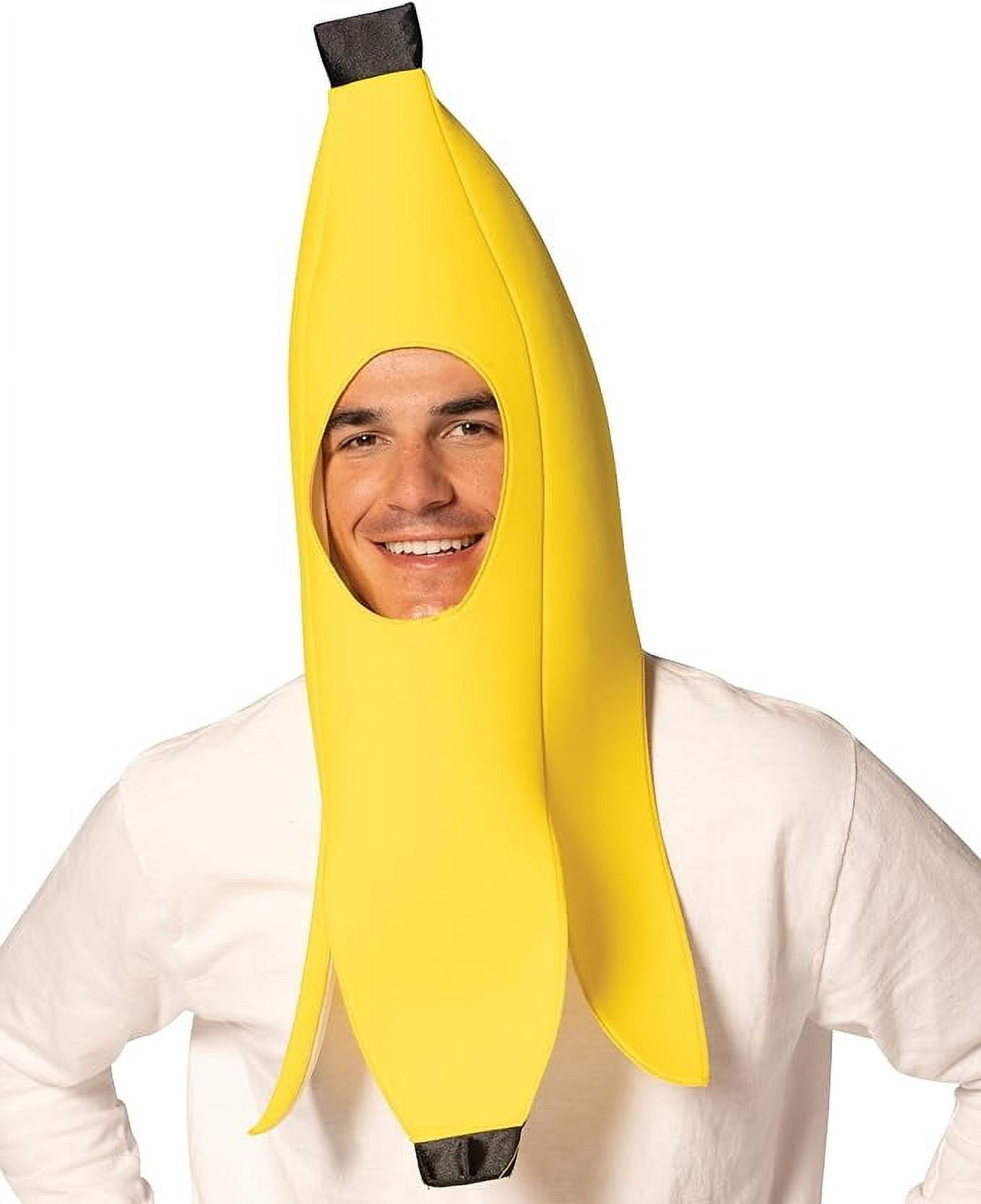 Rasta Imposta Banana Peel Headpiece Halloween Costume, Men and Women ...