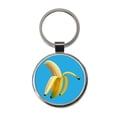 Banana Peeled Fruit Metal Round Keychain - Walmart.com