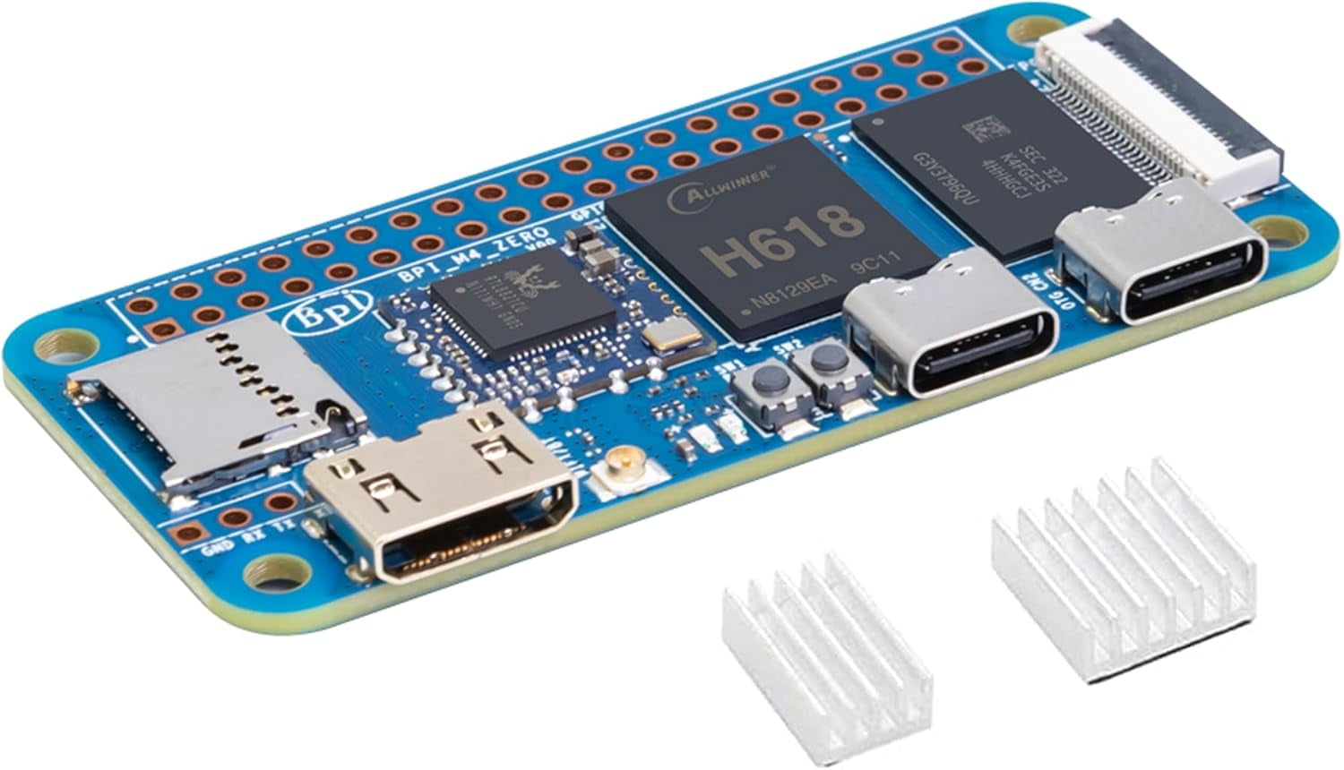 Banana Pi BPI M4 Zero Allwinner H618 LPDDR4 4GB Linux Single Board Computer, Wireless Dual-Band ...