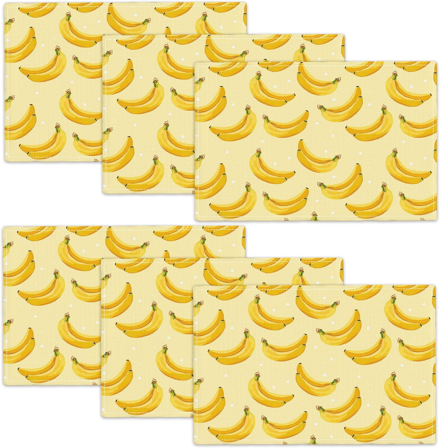Banana Placemats Set of 6, Funny Fruit Place Mats Table Mats for ...