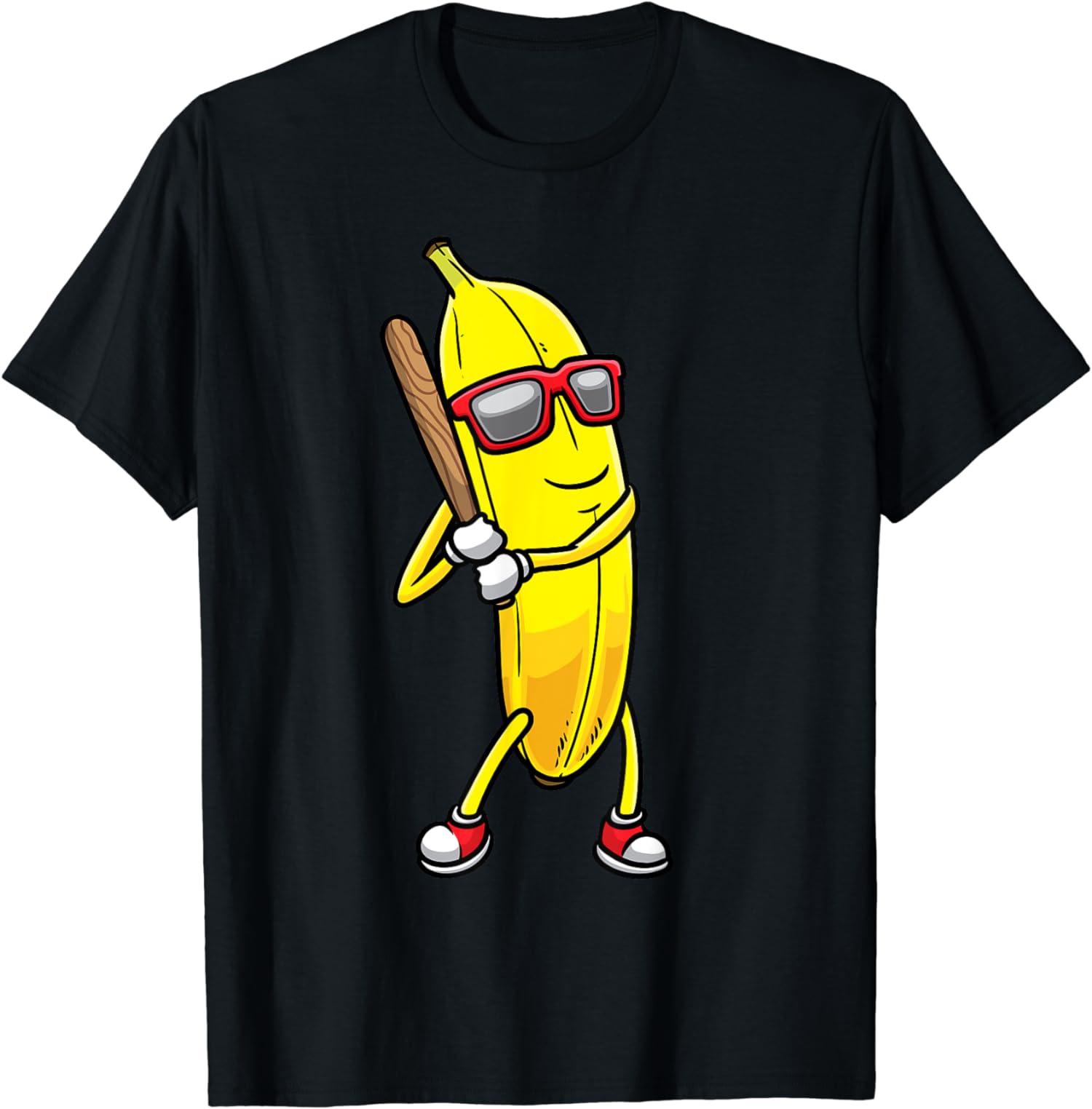 Banana Playing Baseball Fruit Lover Baseball Player T-Shirt - Walmart.com