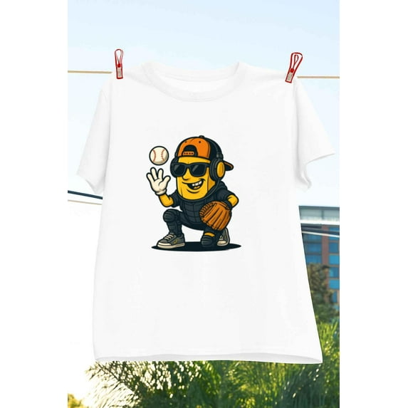 Banana Playing Baseball Funny Cartoon Fruit Sports Humor Unisex T-Shirt ...