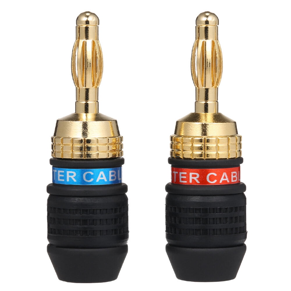 Banana Plug Red & Black Connector Speaker Corrosion-Resistant Banana ...