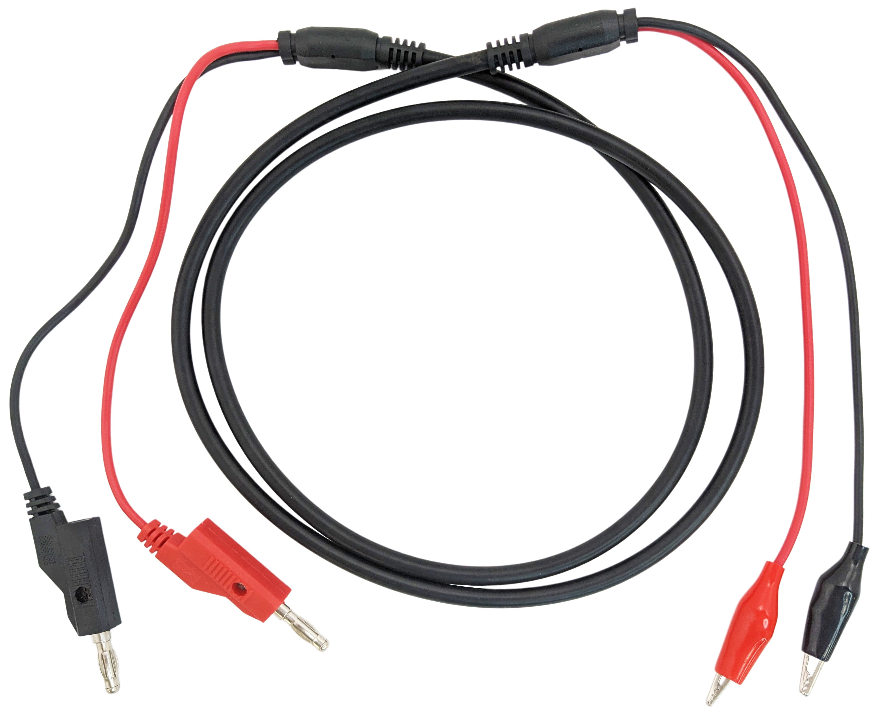 Banana Plugs to Alligator Clips Test Lead Coax Cable, Red and Black, 36 ...