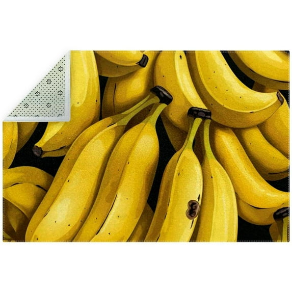 Banana Polyester Right-Angle Door Carpet Mat for Entryway, Indoor Floor ...