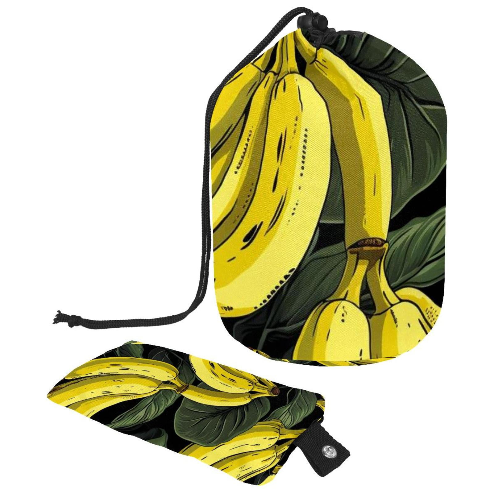 Banana Portable Drawstring Foldable Travel Laundry Bag Shower Bags Mesh ...