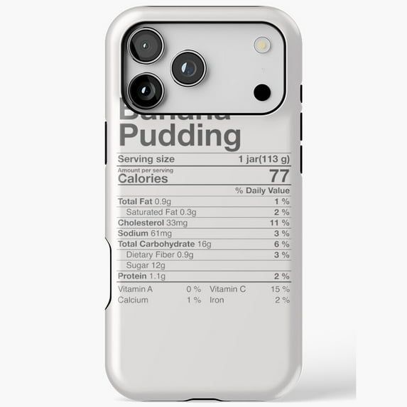 Banana Pudding Facts Protective Case for iPhone 11 12 13 14 15 16 17 ...