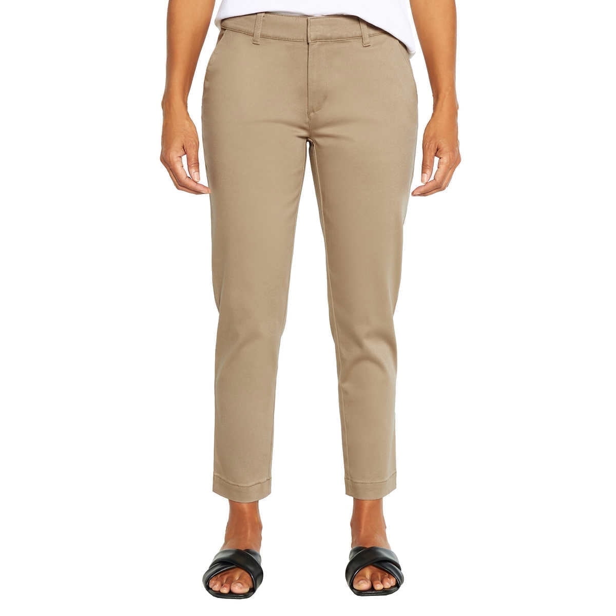 Banana Republic Women's Cropped Chino Pants Beige 6 - Walmart.com
