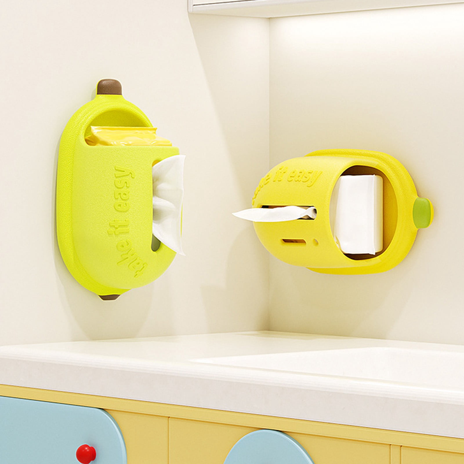 Banana Shaped Wall Mounted Tissue Box Waterproof Eva Suction Cup ...