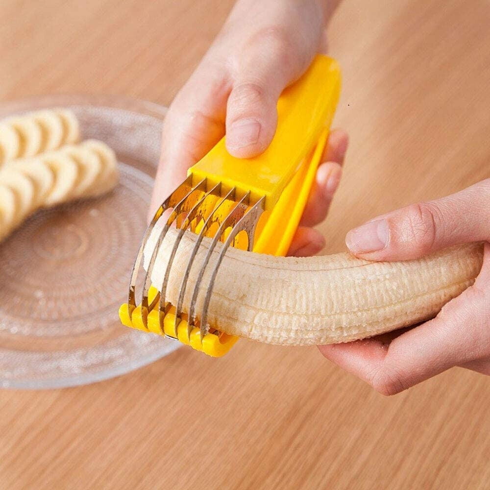 Banana Slicer Cutter Fruit Salad Vegetable Kitchen Bar Tool Stainless ...