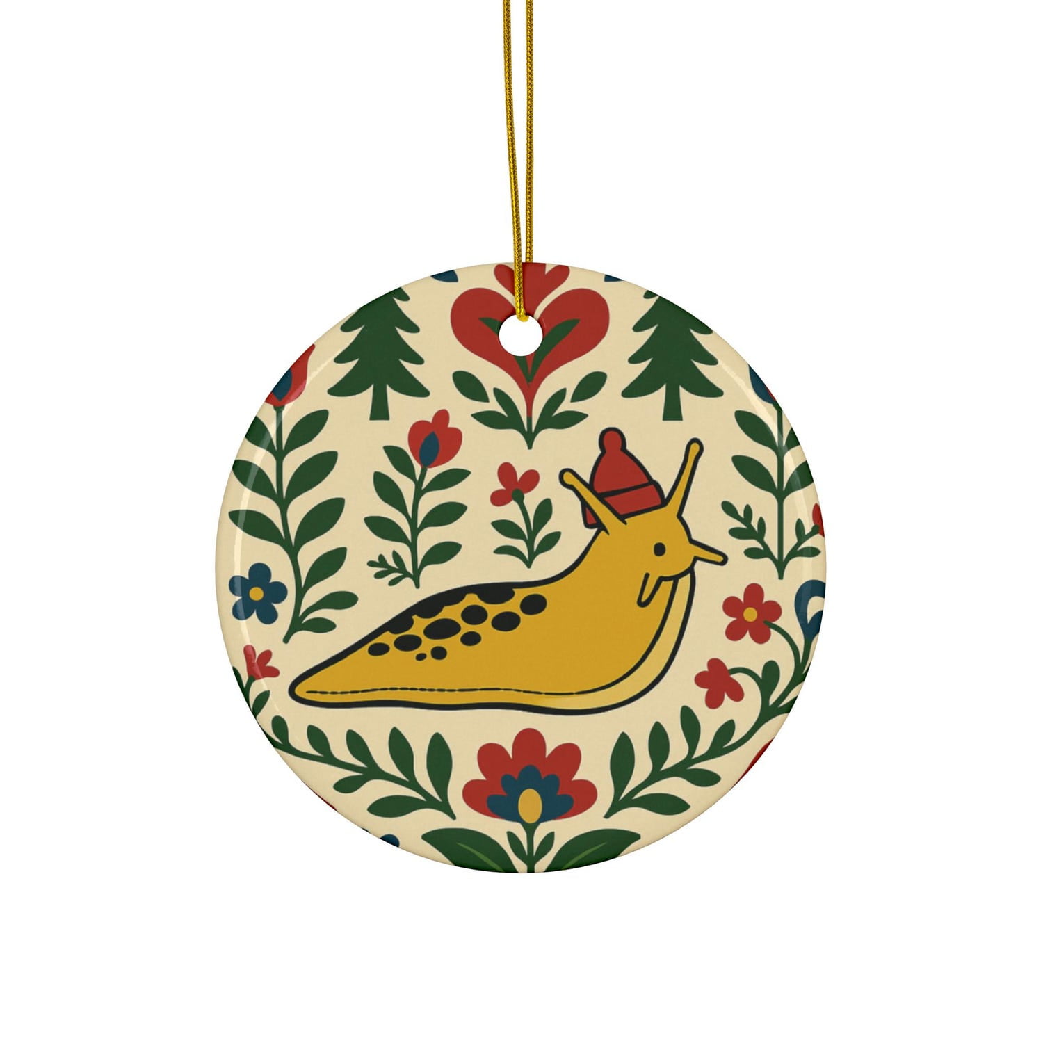 Banana Slug Christmas Ceramic Ornament, PNW Gift, Pacific Northwest ...