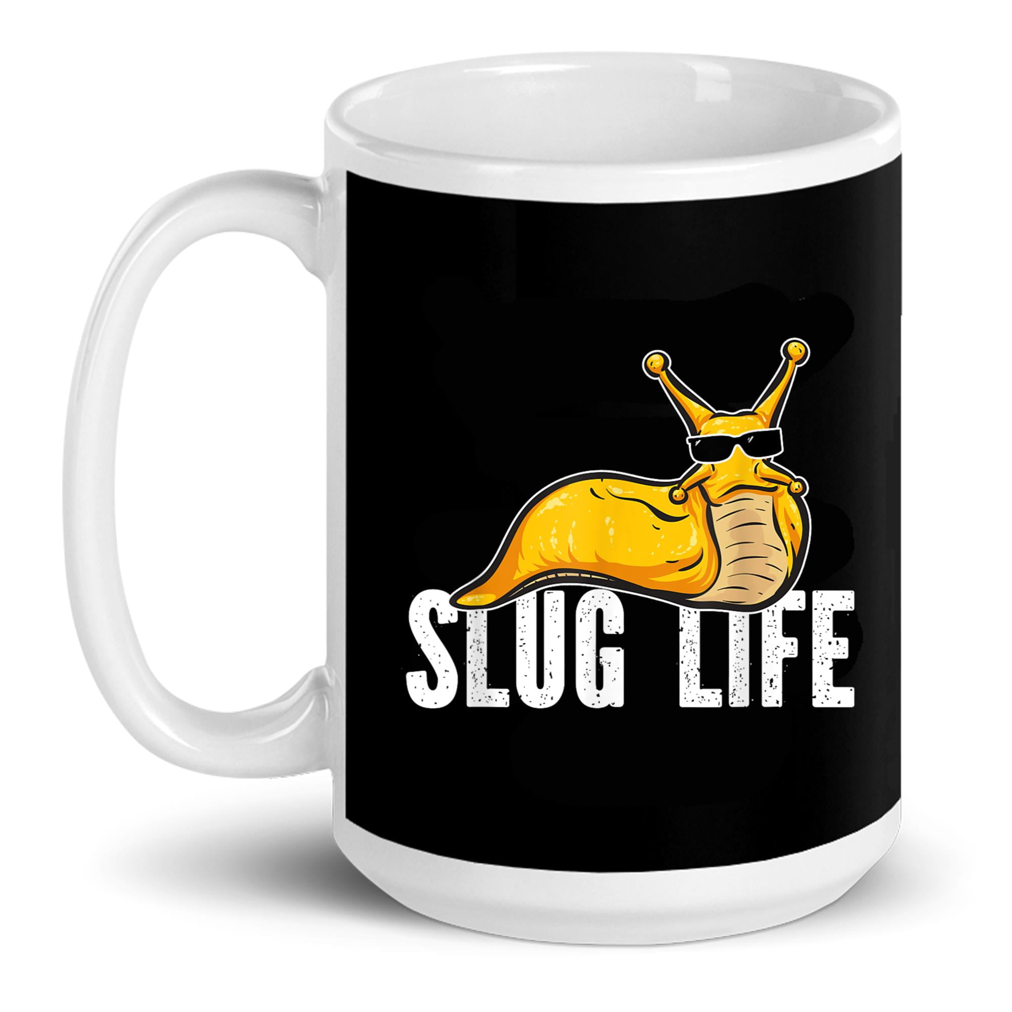 Banana Slug Life Animal Lover Gift Ceramic Mug 15oz (White;15oz ...
