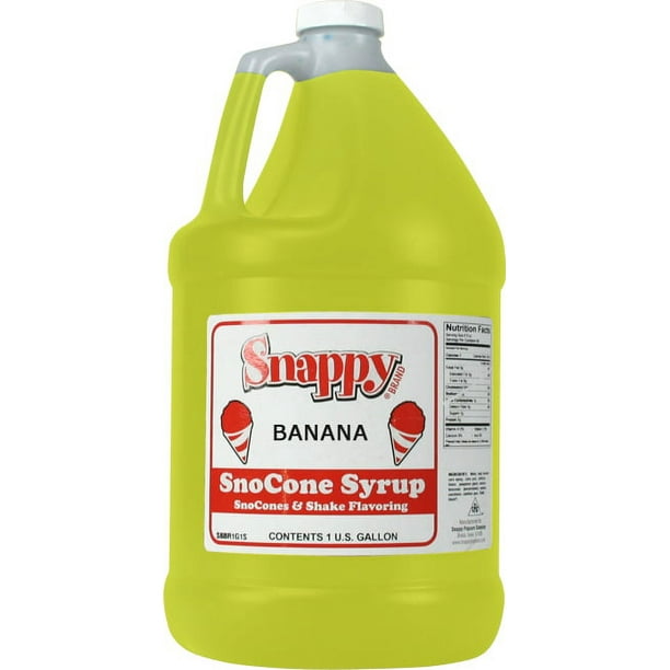 Banana Snappy Snow Cone Syrup (1 Gallon) - Walmart Business Supplies