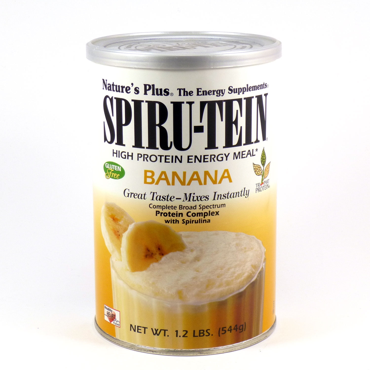 Nature's Plus Banana Spirutein Protein Nutrition Drink, Plant-Based ...
