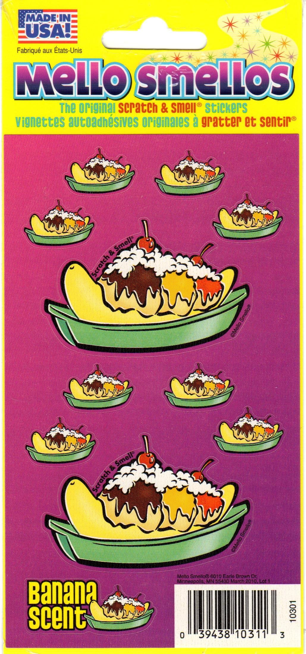 Banana Split Banana Scent Scratch and Smell Scrapbook Stickers (10301 ...