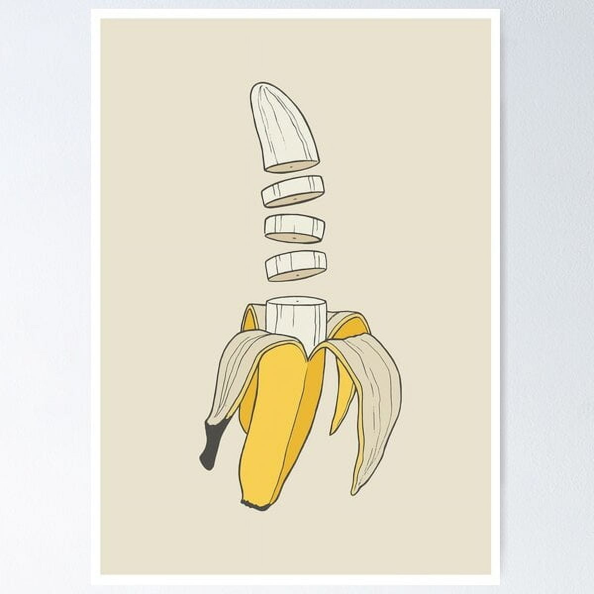 Banana Split Poster Wall Art, Modern Wall Decor For Living Room Bedroom ...