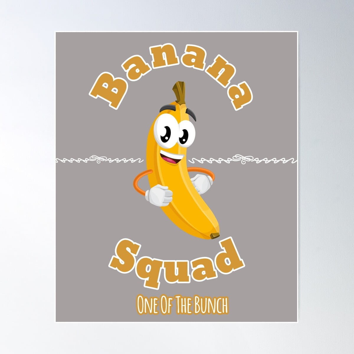 Banana Squad Cute Banana Design Poster Wall Art, Modern Wall Decor For ...