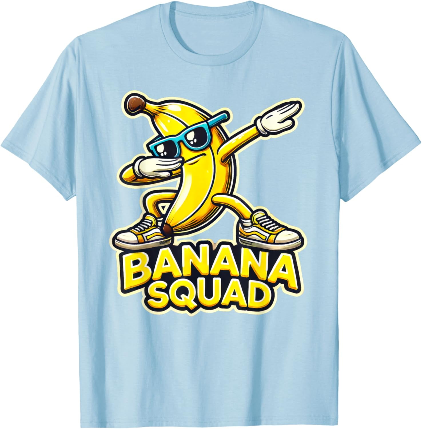 Banana Squad Funny Dabbing Banana Food & Dab Funky Fruit T-Shirt,Full ...