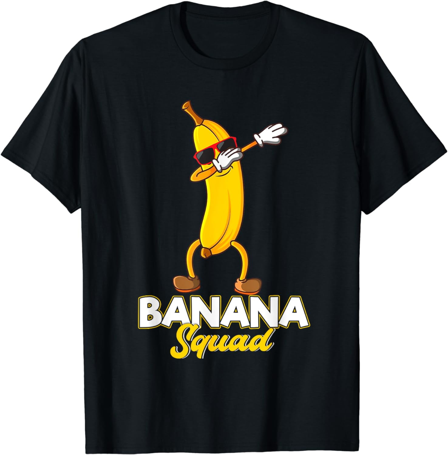 Banana Squad Funny Dabbing Banana Shirt Food & Dab Dab Tee T-Shirt ...