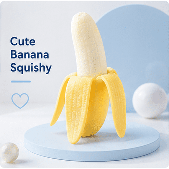Banana Squishy Toy Slow Rising Squishy Banana Stress Ball for Adults ...