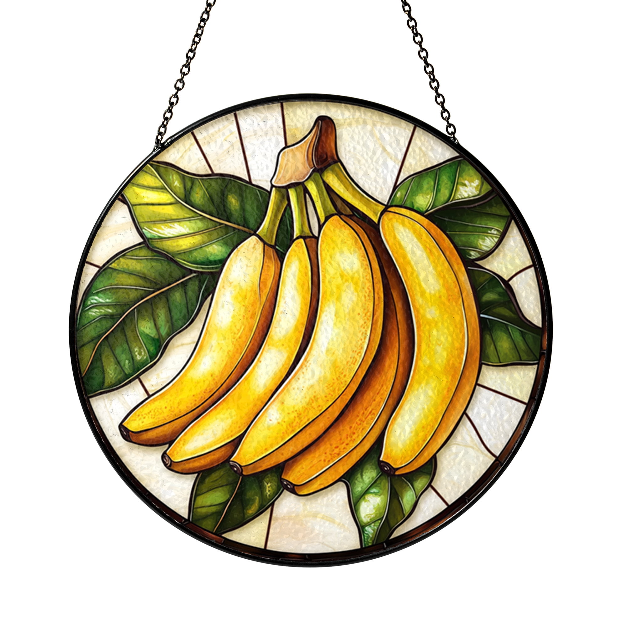 Banana Stained Glass Style Suncatcher – Fruit Window Hanging Decor ...