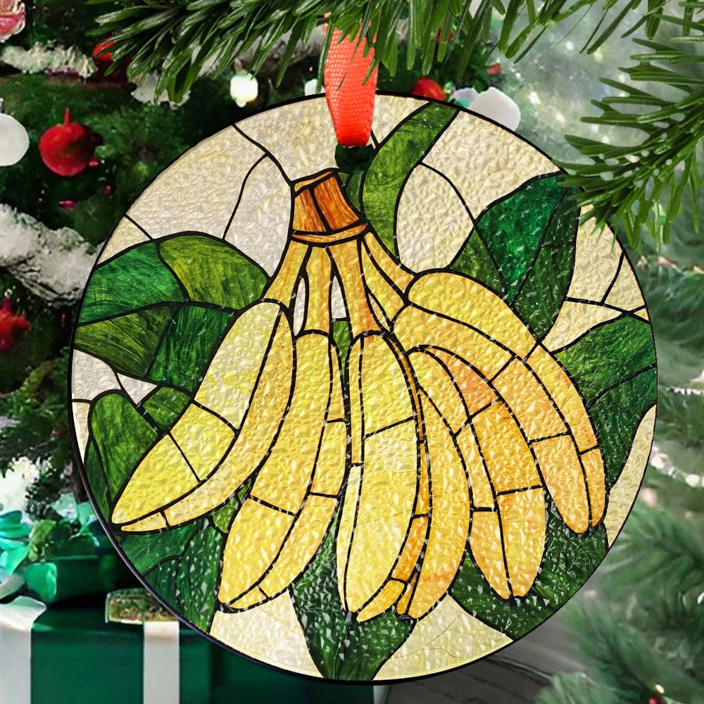 Banana Stained Glass Sun Catcher Banana LightCatcher Fruit Window ...