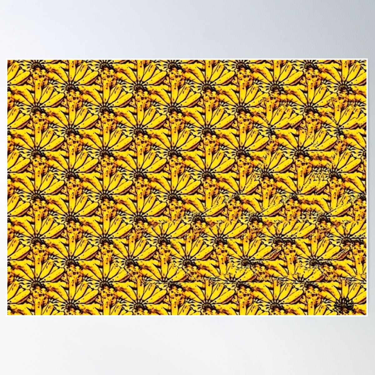 Banana Stereogram Poster Wall Art, Modern Wall Decor For Living Room ...