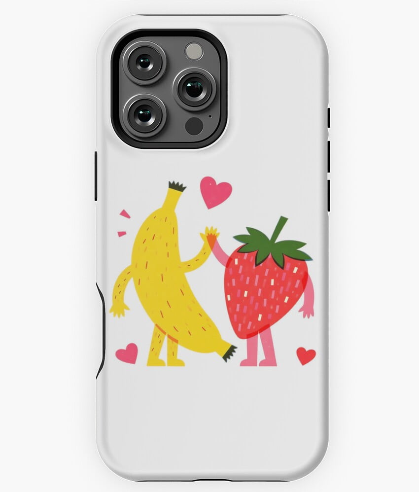 Banana Strawberry Friendship High Five N7368 Phone Case for iPhone 17 ...