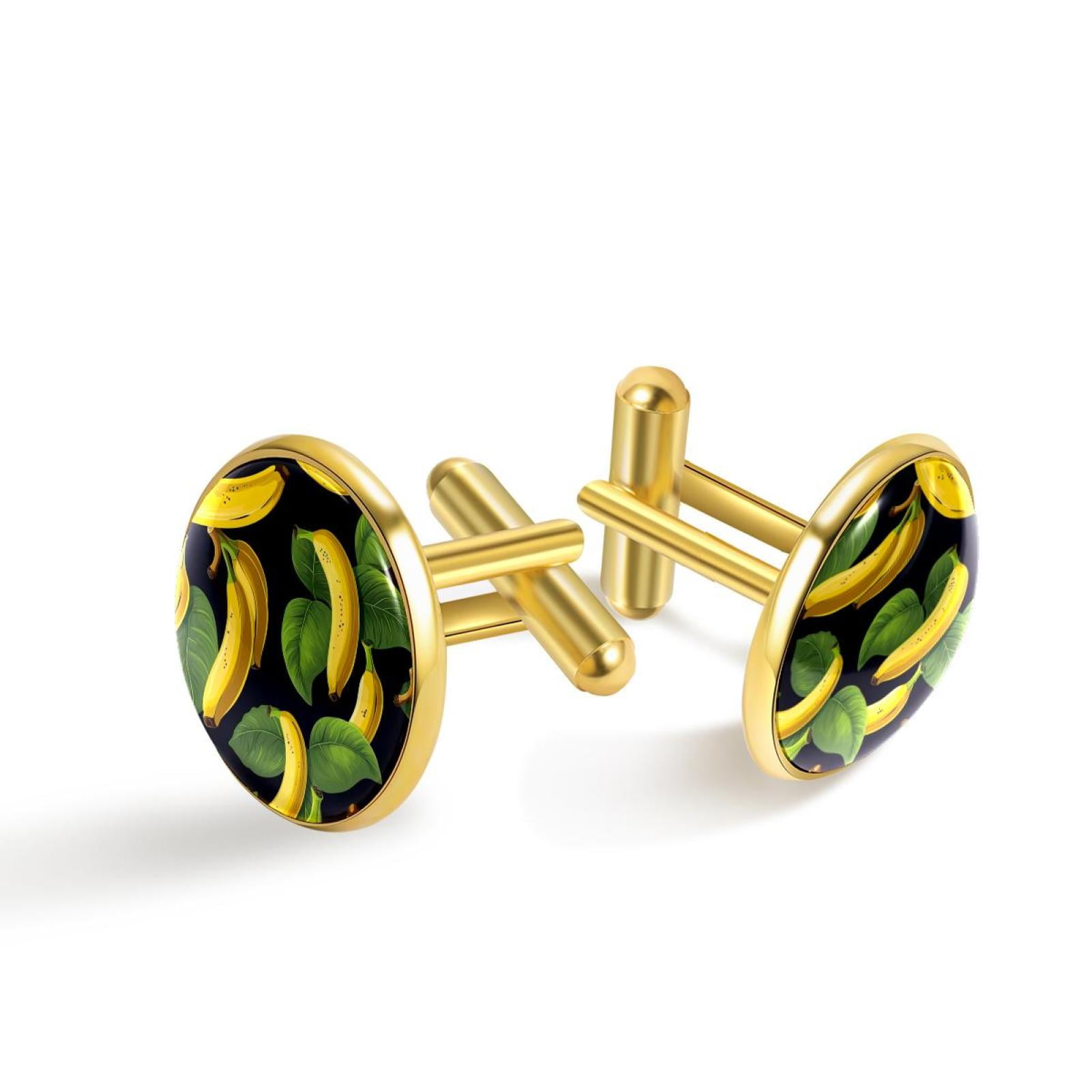 Banana Stylish Men's Cufflinks Set Made of Stainless Steel, Suitable ...