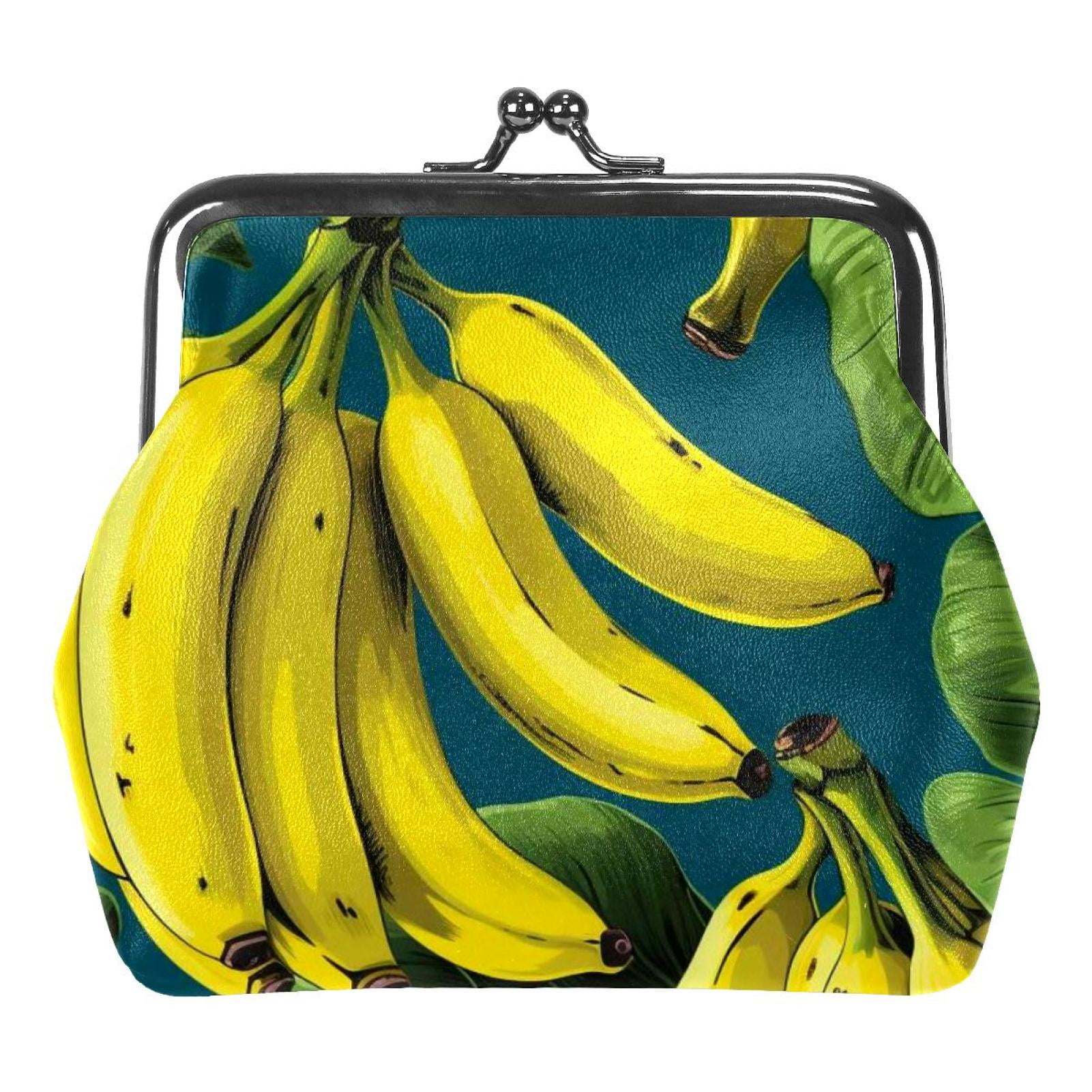 Banana Stylish Men's Wallet with Coin Purse, 0.7 Microfiber Zinc Alloy ...