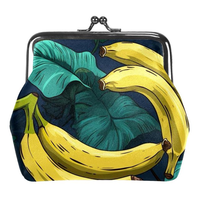 Banana Stylish Men's Wallet with Coin Purse, 0.7 Microfiber Zinc Alloy ...