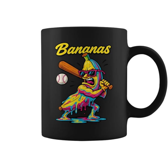 Banana Swinging Baseball Drip Mascot Cool Banana Coffee Mugs - Walmart.com