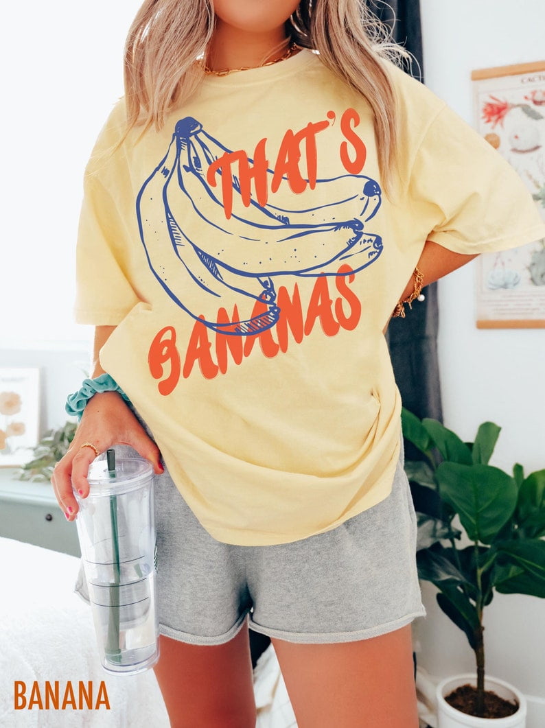Banana T-Shirt, Fruit Shirt, Funny Banana, Vintage Aesthetic, Retro ...