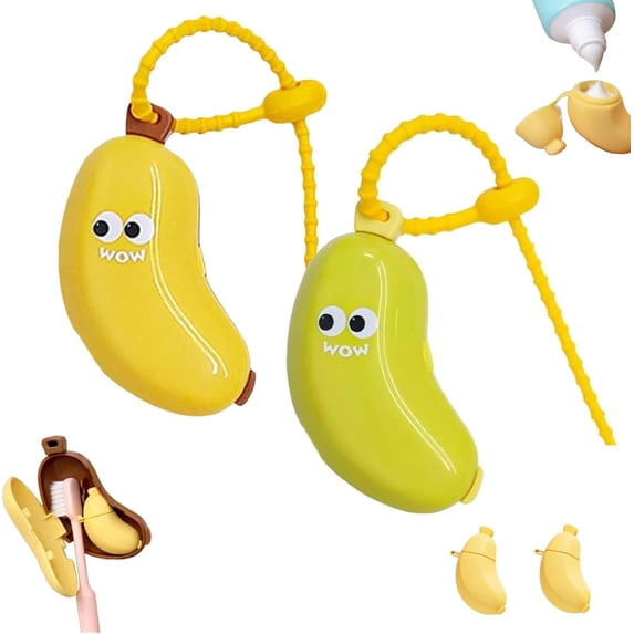 Banana Toothbrush Travel Case, Banana Case Toothbrush Holder, Built-in ...