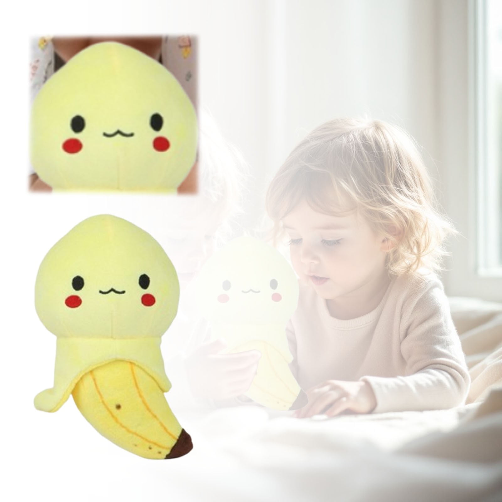 Banana Toy Soft Stuffed Animal Cute For Kids Adults Indoor Home ...