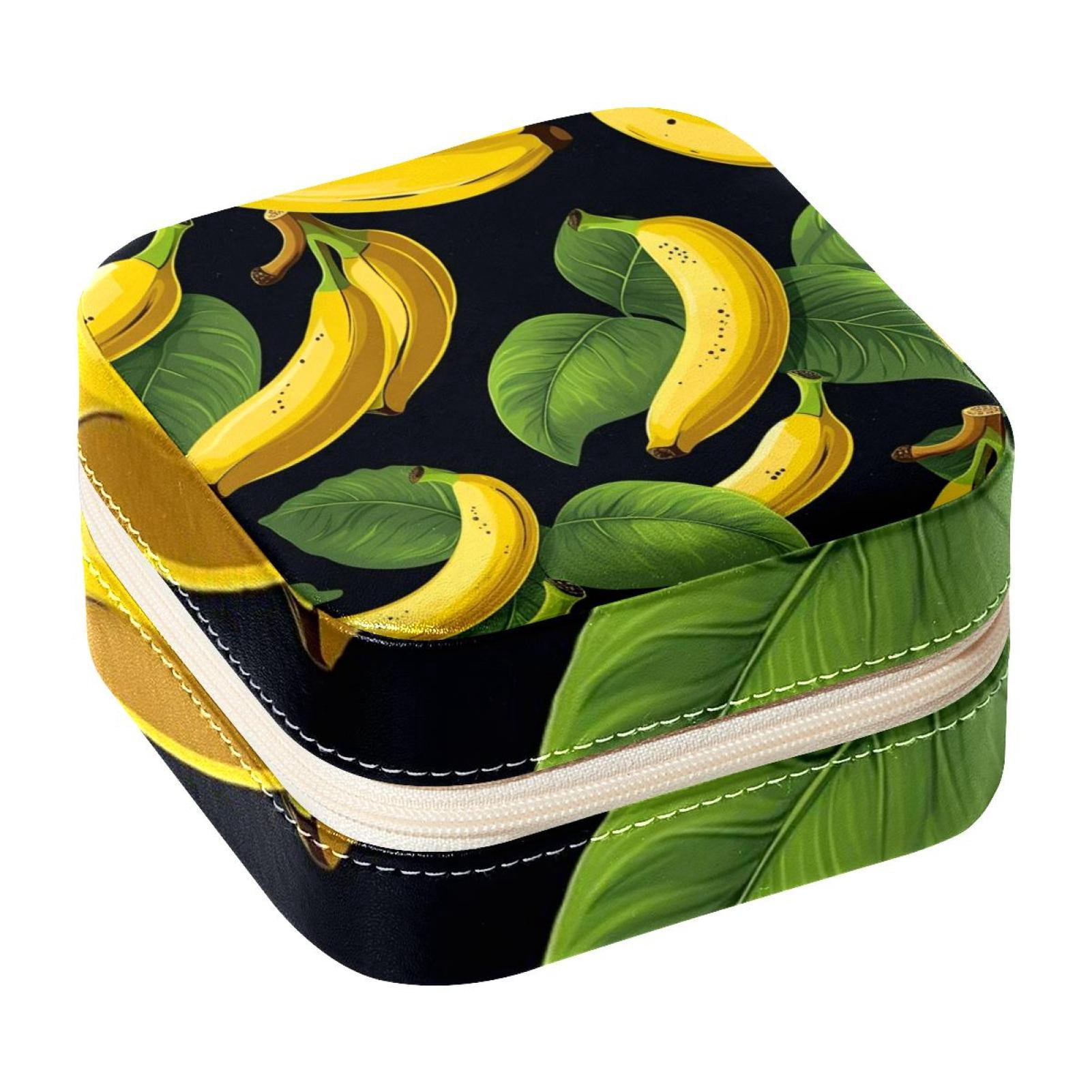 Banana Travel Portable Square Jewelry Box Earring Necklace Bracelet ...