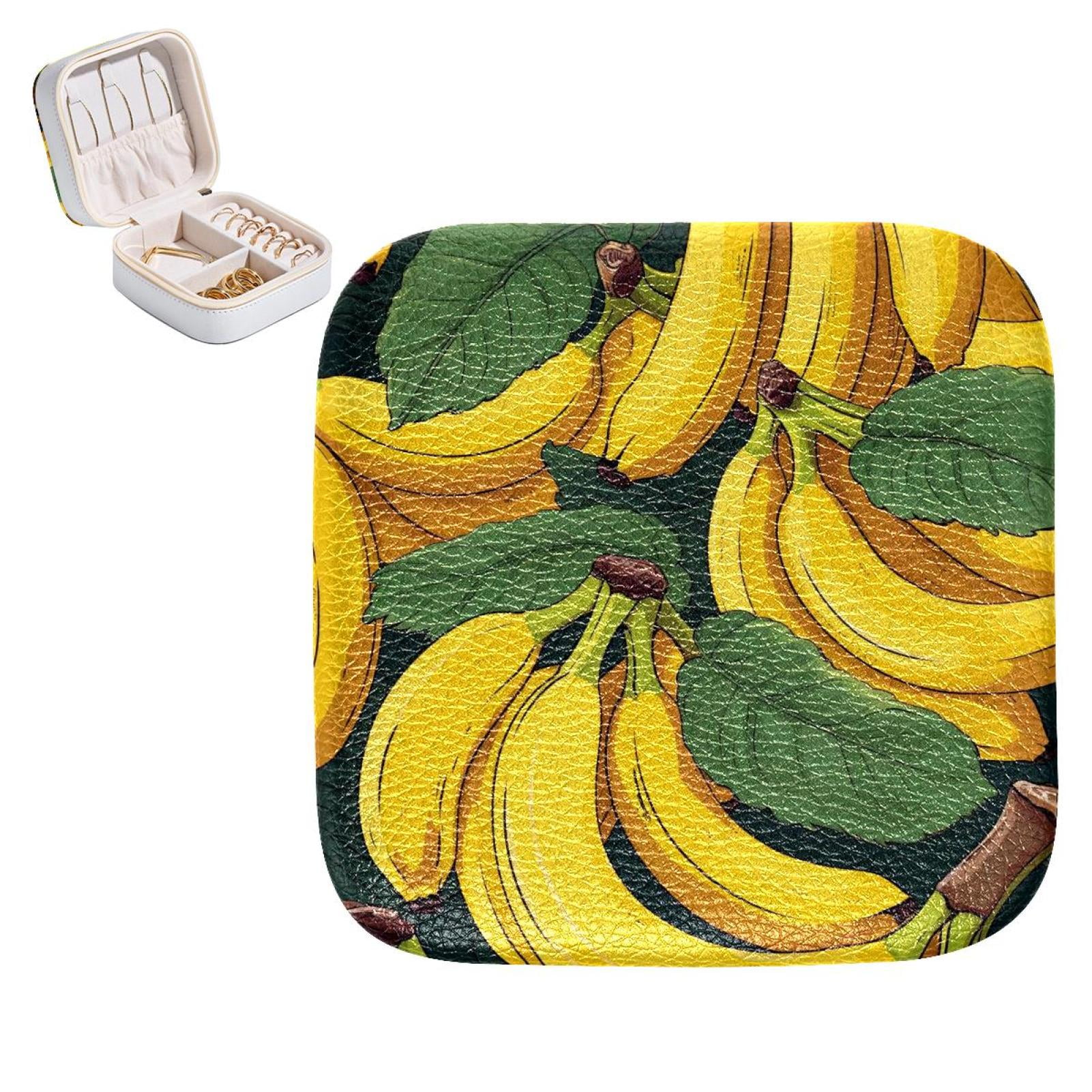 Banana Travel Portable Square Jewelry Box Earring Necklace Bracelet ...