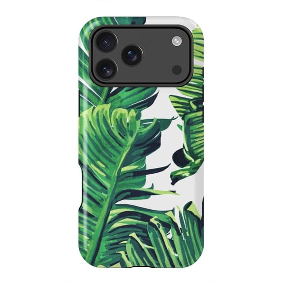 Banana Tree Leaves Tropical Jungle Botanical Case with iPhone 17 to 11 ...