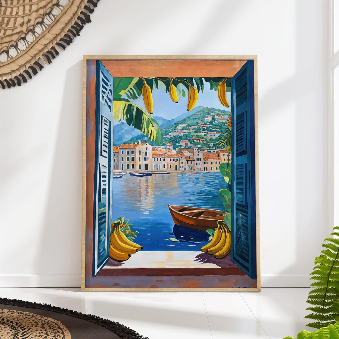 Banana Tree Matisse Coastal Wall Art, Matisse Inspired Mediterranean ...