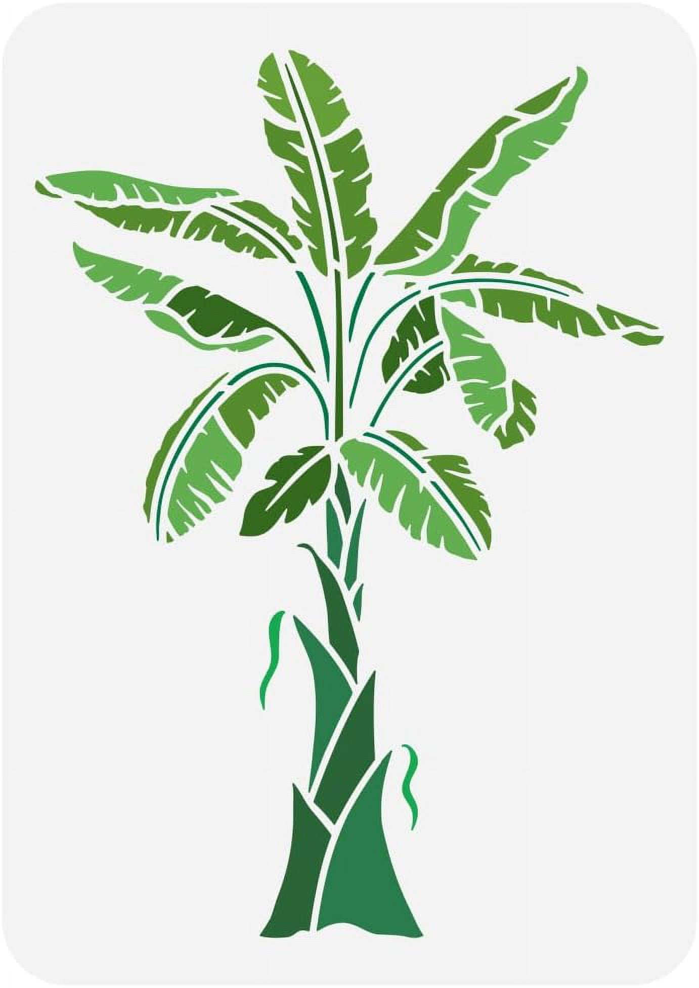 Banana Tree Painting Large Stencil 8.3x11.7" PET Plantain Tree Spraying ...