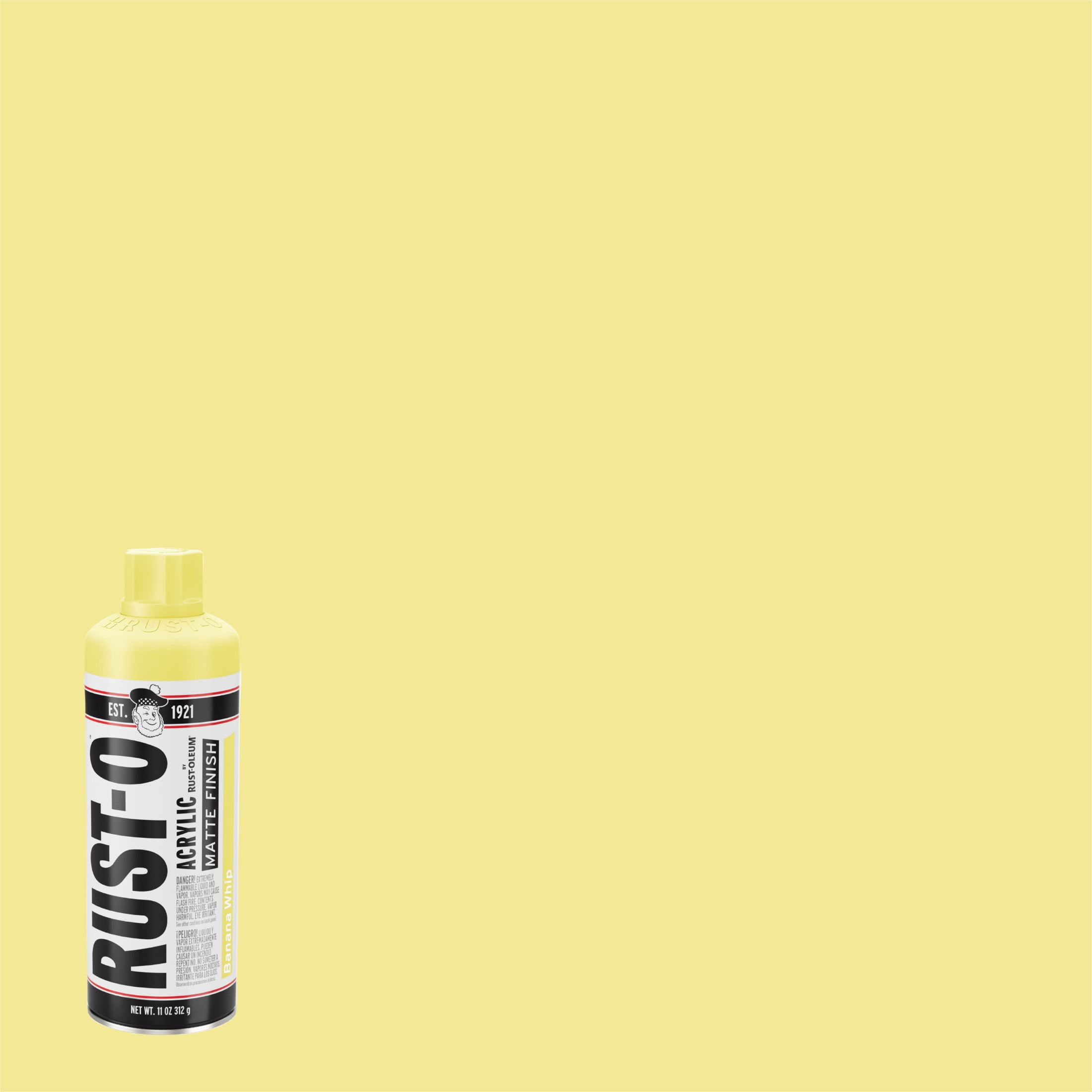6 Pack, Banana Whip, Rust-Oleum Rust-O Acrylic Matte Spray Paint-392208 ...
