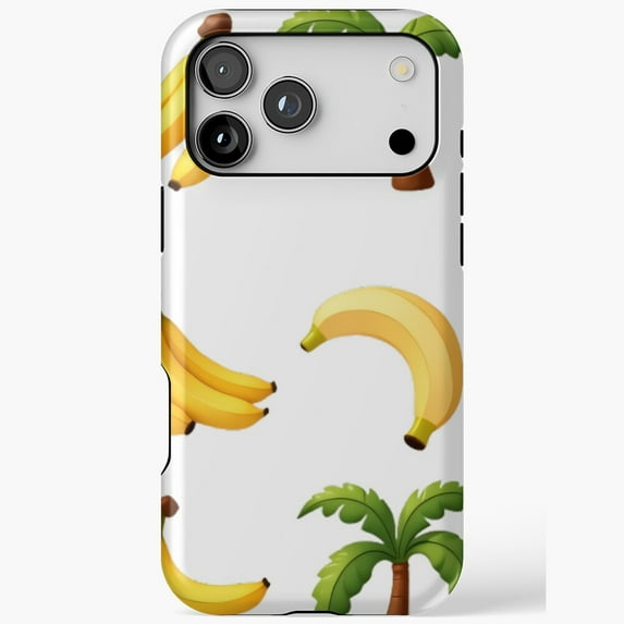 Banana and Tree Tropical Fruit Pattern Art Phone Case Compatible iPhone ...